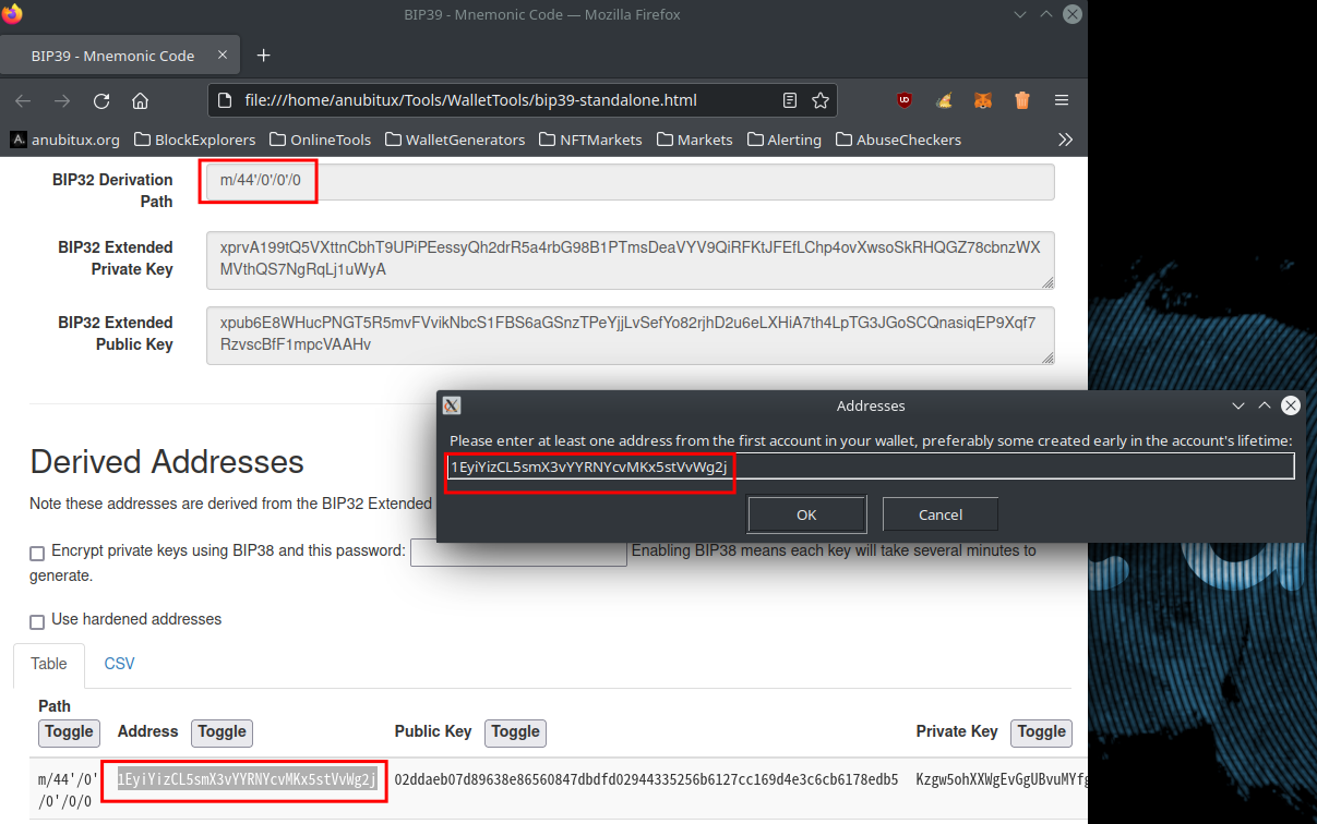 Fix your mnemonic seed with AnuBitux - anubitux.org